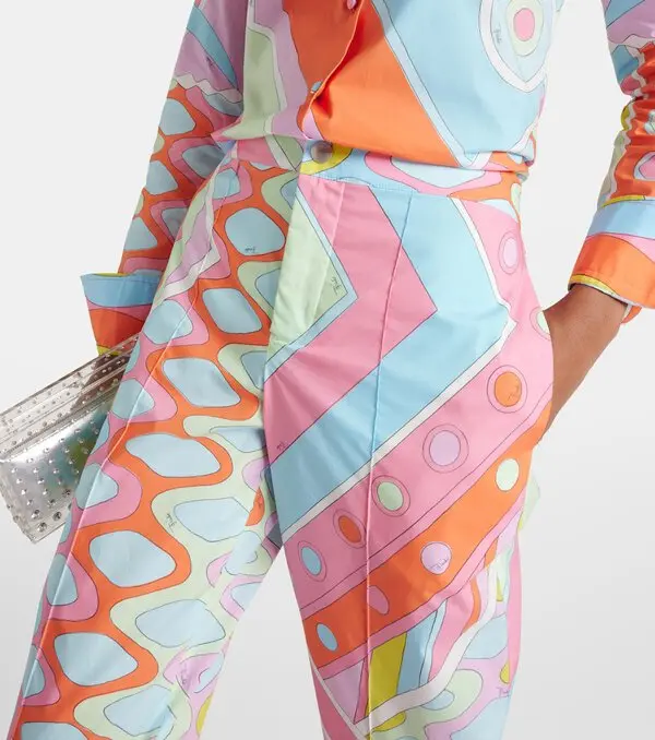 Emilio Pucci Vivara Mid-rise Straight Pants