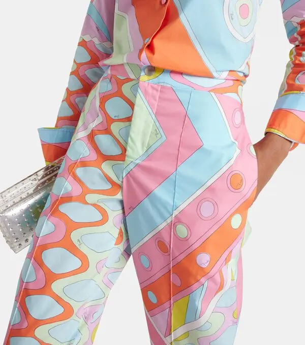 Emilio Pucci Vivara Mid-rise Straight Pants