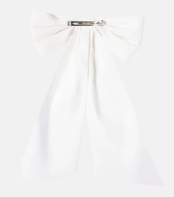 JENNIFER BEHR Leander Bow Barrette - White