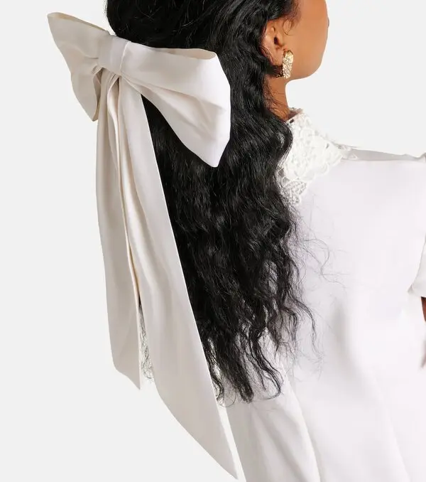 JENNIFER BEHR Leander Bow Barrette - White