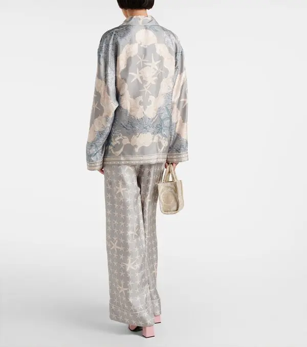 Versace Barocco Sea Oversized Silk Twill Shirt