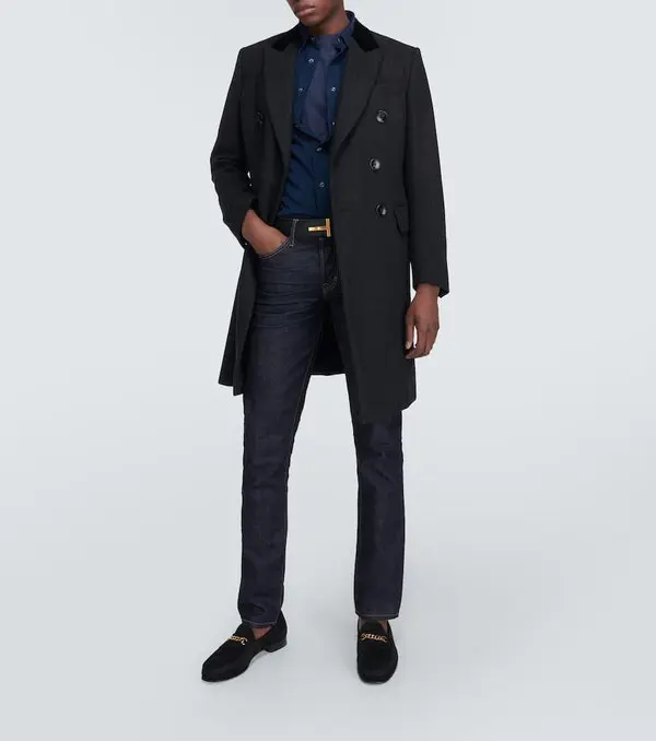 TOM FORD Cotton Corduroy Western Shirt - Blue