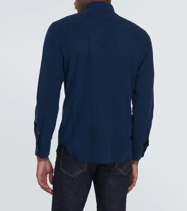 TOM FORD Cotton Corduroy Western Shirt - Blue