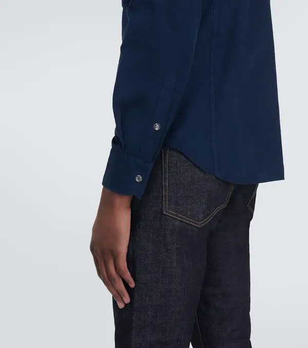TOM FORD Cotton Corduroy Western Shirt - Blue