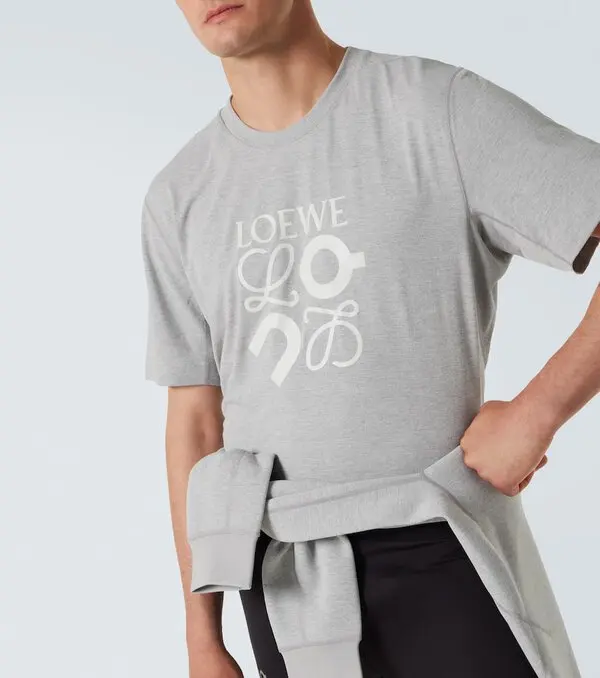 Loewe X On Active Logo Jersey T-Shirt - Grey | Editorialist
