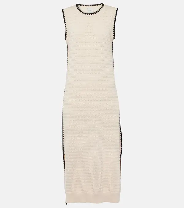 Varley Dwight Knitted Midi Dress - Neutrals
