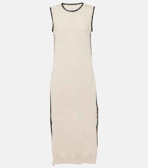 Varley Dwight Knitted Midi Dress - Neutrals
