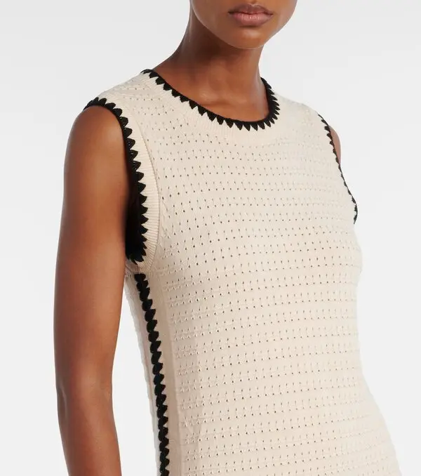 Varley Dwight Knitted Midi Dress - Neutrals