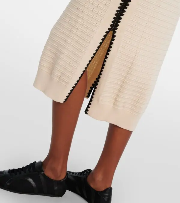 Varley Dwight Knitted Midi Dress - Neutrals