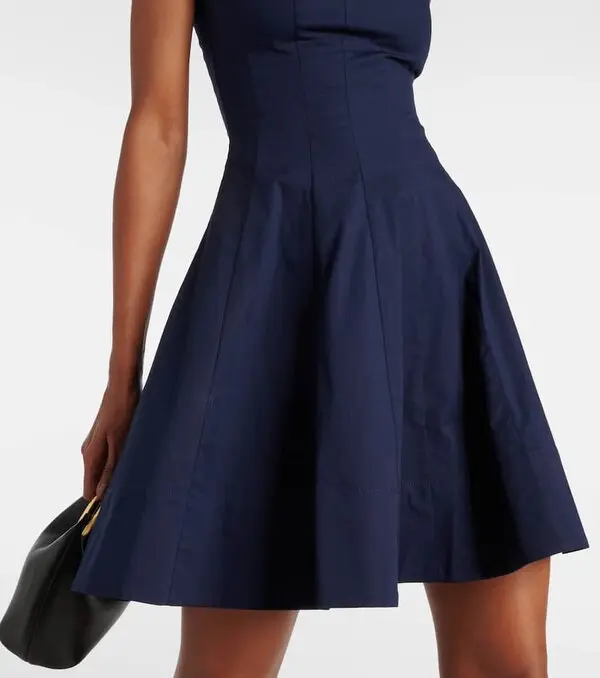 Staud Wells Cotton Poplin Minidress - Blue
