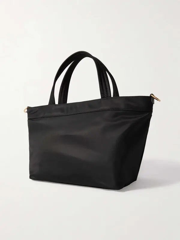 ANYA HINDMARCH Leather-trimmed Econyl Tote Bag - Black