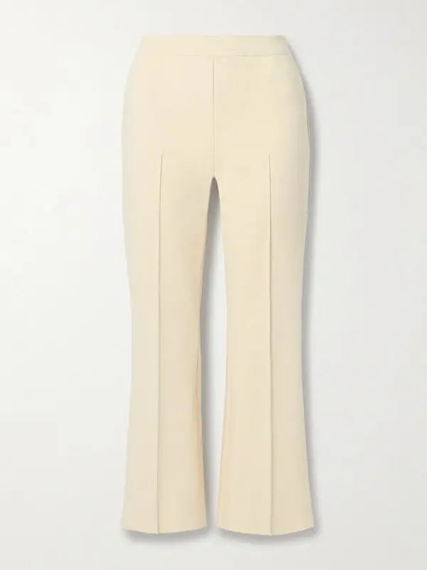 HIGH SPORT Kick Cropped Flared Pants - Neutrals
