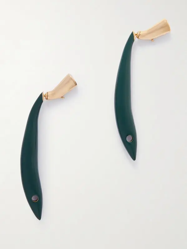 Bottega Veneta Sardine Earrings - Green