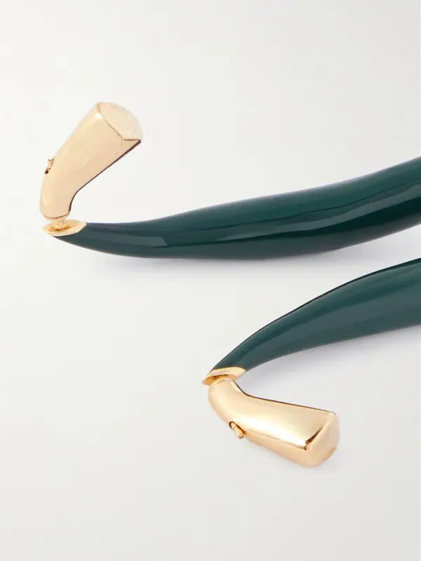 Bottega Veneta Sardine Earrings - Green