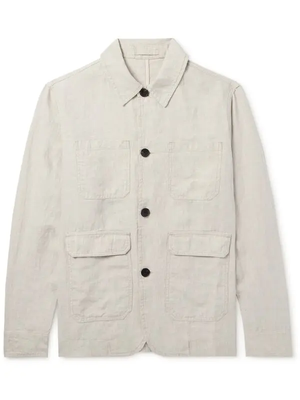 Mr P. Linen Overshirt - Neutrals
