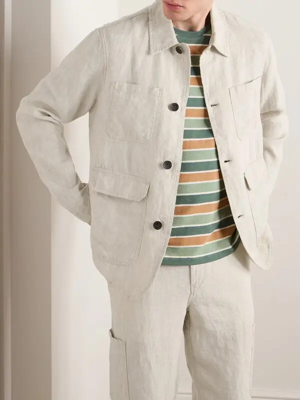 Mr P. Linen Overshirt - Neutrals