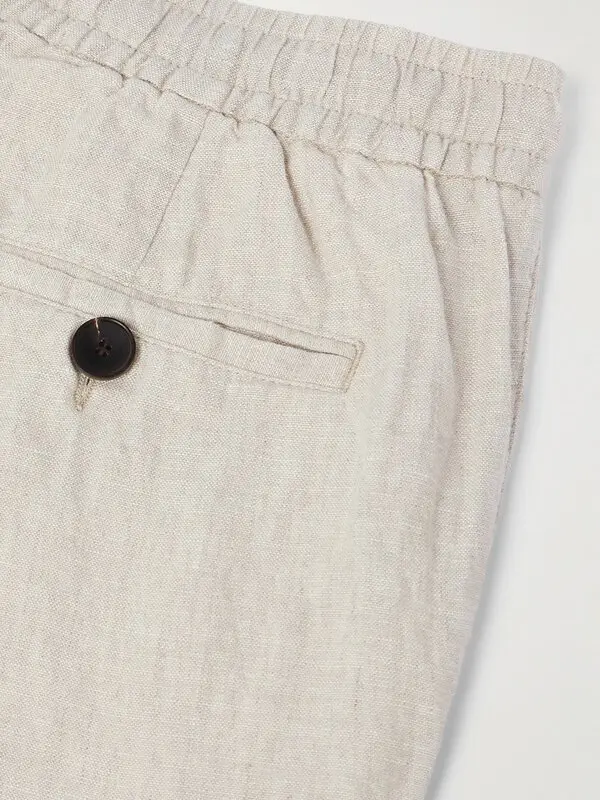 Mr P. Tapered Linen Cargo Trousers