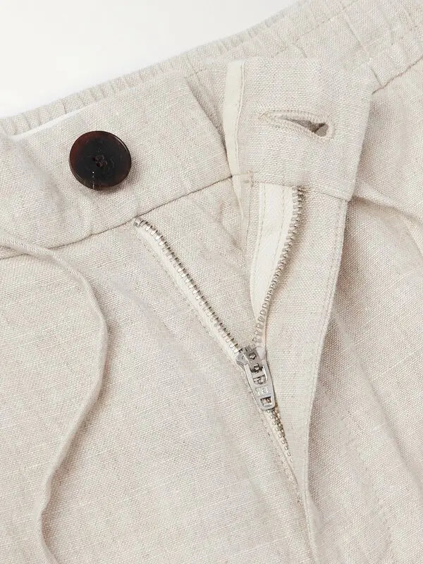 Mr P. Tapered Linen Cargo Trousers