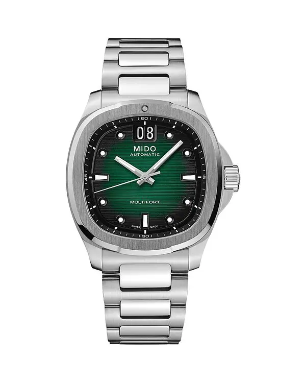MIDO Multifort Tv Big Date Watch, 41mm - Green/silver