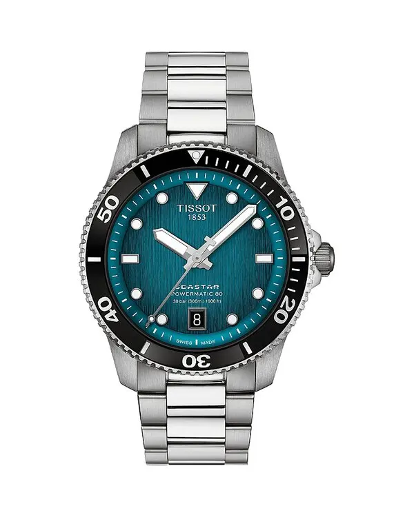 TISSOT Seastar 1000 Powermatic 80 Watch - Blue/silver