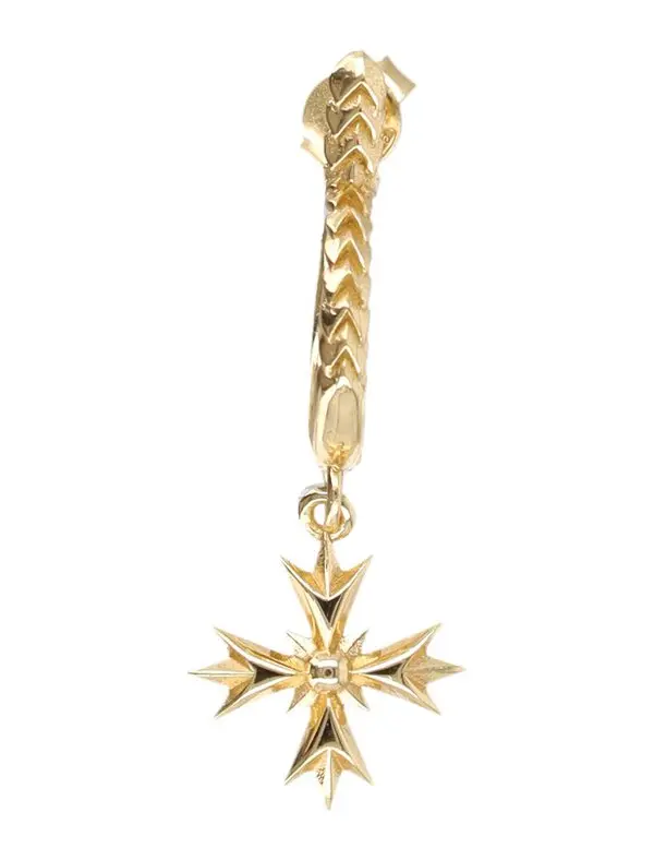 Emanuele Bicocchi Single Hoop Earring With Cross Pendant - Gold