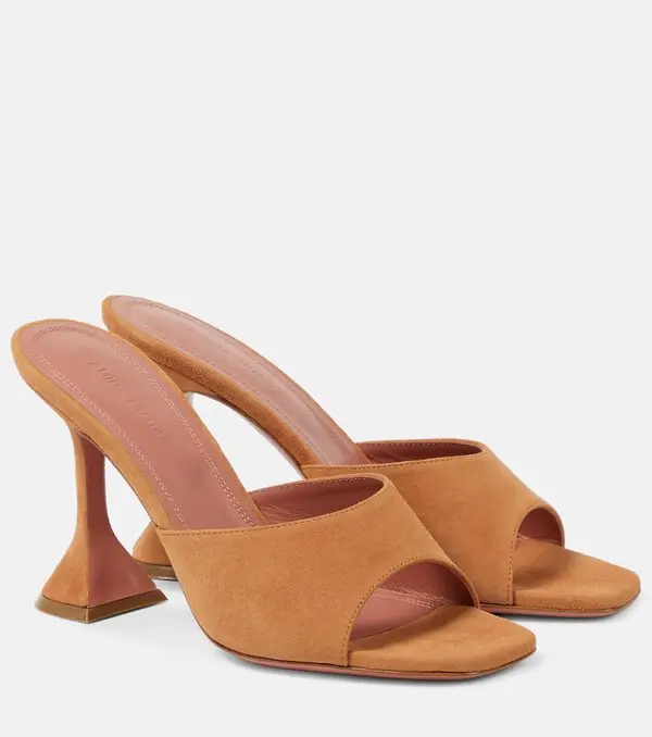 Amina Muaddi Lupita 95 Suede Mules