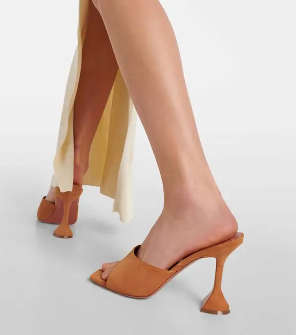 Amina Muaddi Lupita 95 Suede Mules