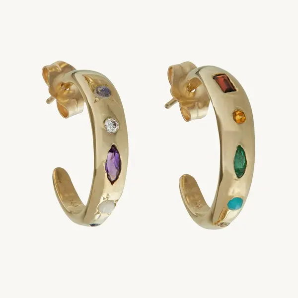 Catbird Baby Grand Mineral Hoops