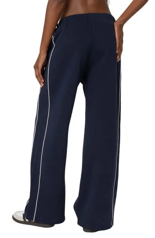 EDIKTED Autumn Cotton Blend Sweatpants - Navy