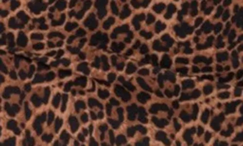 EDIKTED Leopard Print Mesh Miniskirt - Brown