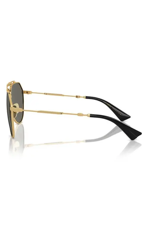 Dolce & Gabbana 60mm Pilot Sunglasses - Grey