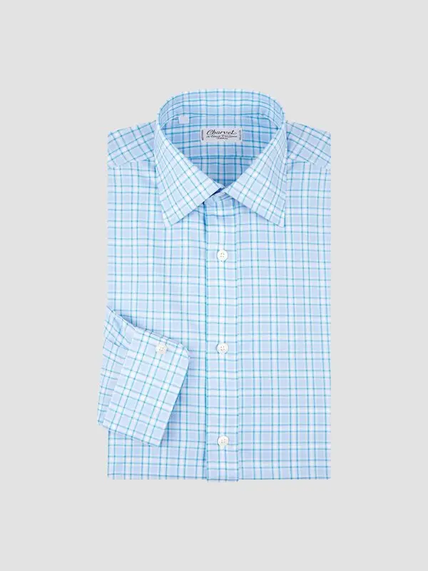 Charvet Plaid Cotton Dress Shirt