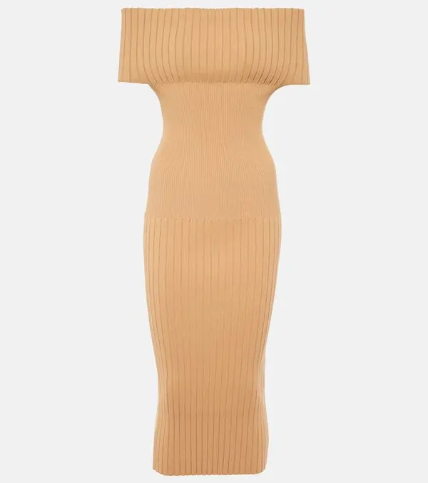 Sportmax Off-shoulder Midi Dress