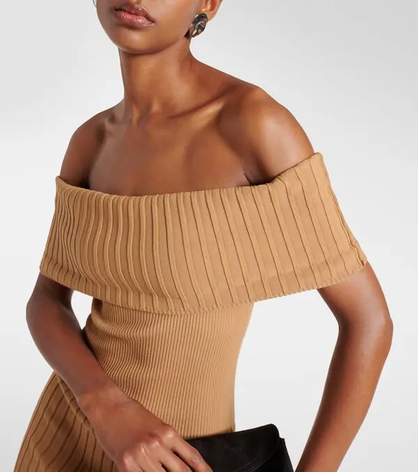 Sportmax Off-shoulder Midi Dress