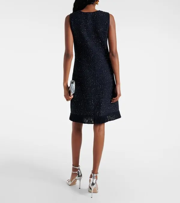 Oscar De La Renta Cotton-blend Tweed Minidress