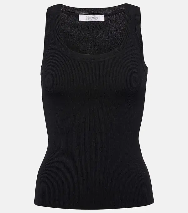 Max Mara Leisure Siro Ribbed-knit Tank Top - Black