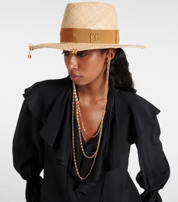 Ruslan Baginskiy Straw Fedora - Beige