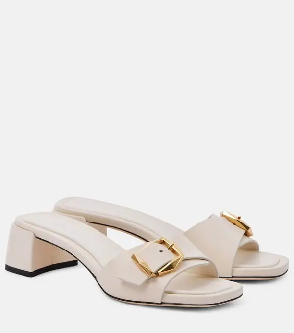 JIMMY CHOO Hawke 40 Leather Mules