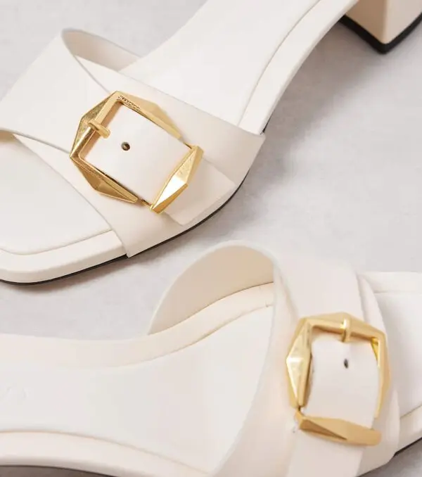 JIMMY CHOO Hawke 40 Leather Mules