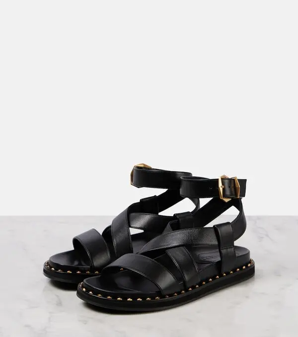 JIMMY CHOO Blaise Leather Sandals