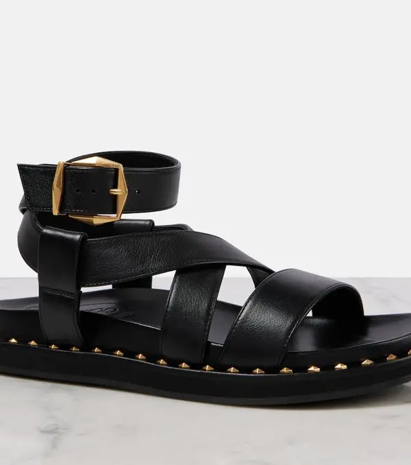 JIMMY CHOO Blaise Leather Sandals