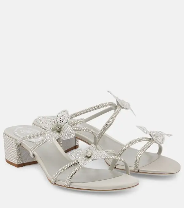 Rene Caovilla Caterina Embellished Sandals - Silver