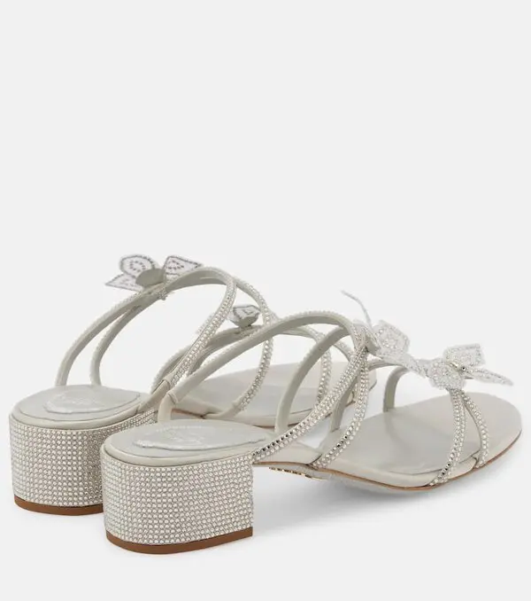 Rene Caovilla Caterina Embellished Sandals - Silver