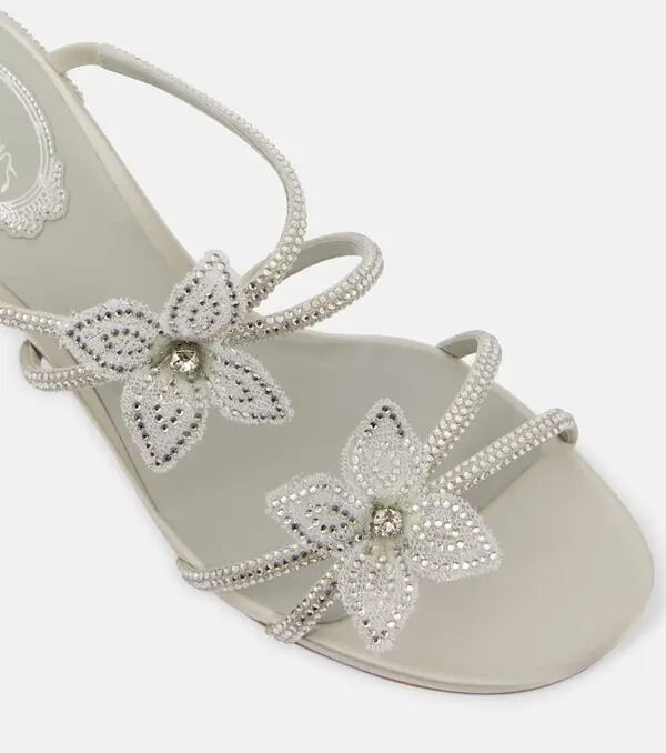 Rene Caovilla Caterina Embellished Sandals - Silver