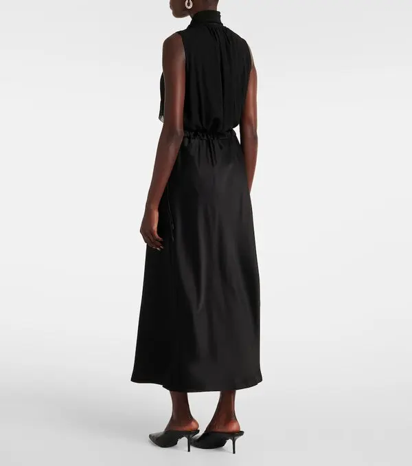 Max Mara Editore Satin Midi Skirt
