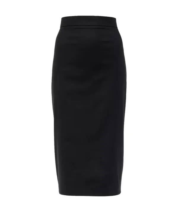 Max Mara Eden Cotton-blend Pencil Skirt - Black