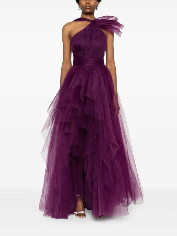 GEMY MAALOUF Asymmetric Tulle Gown