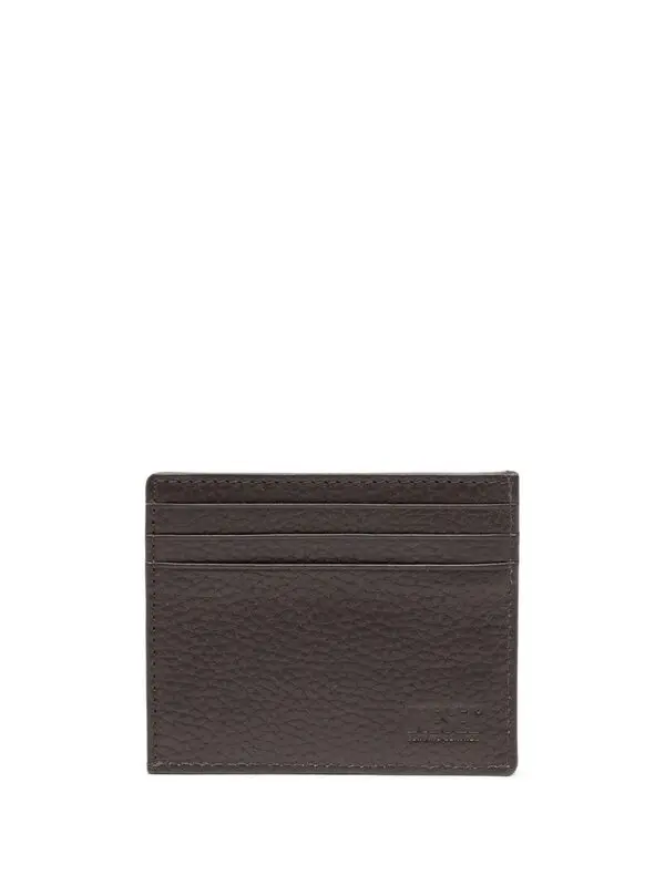 DIESEL® Logo-plaque Leather Card Holder - Brown