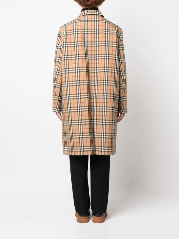 Burberry Check-pattern Cotton Trench Coat