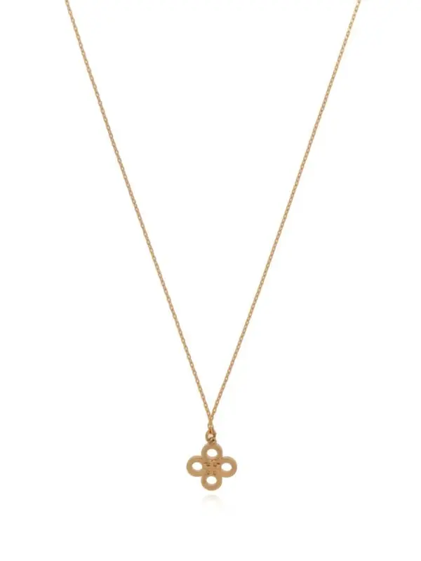 Tory Burch Flower Pendant Chain-link Necklace - Gold
